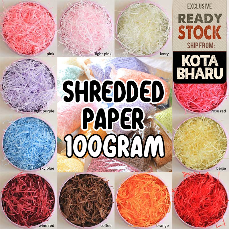 Shredded Paper 100g Colourful Party Decoration Crinkle Cut Paper Shred ...
