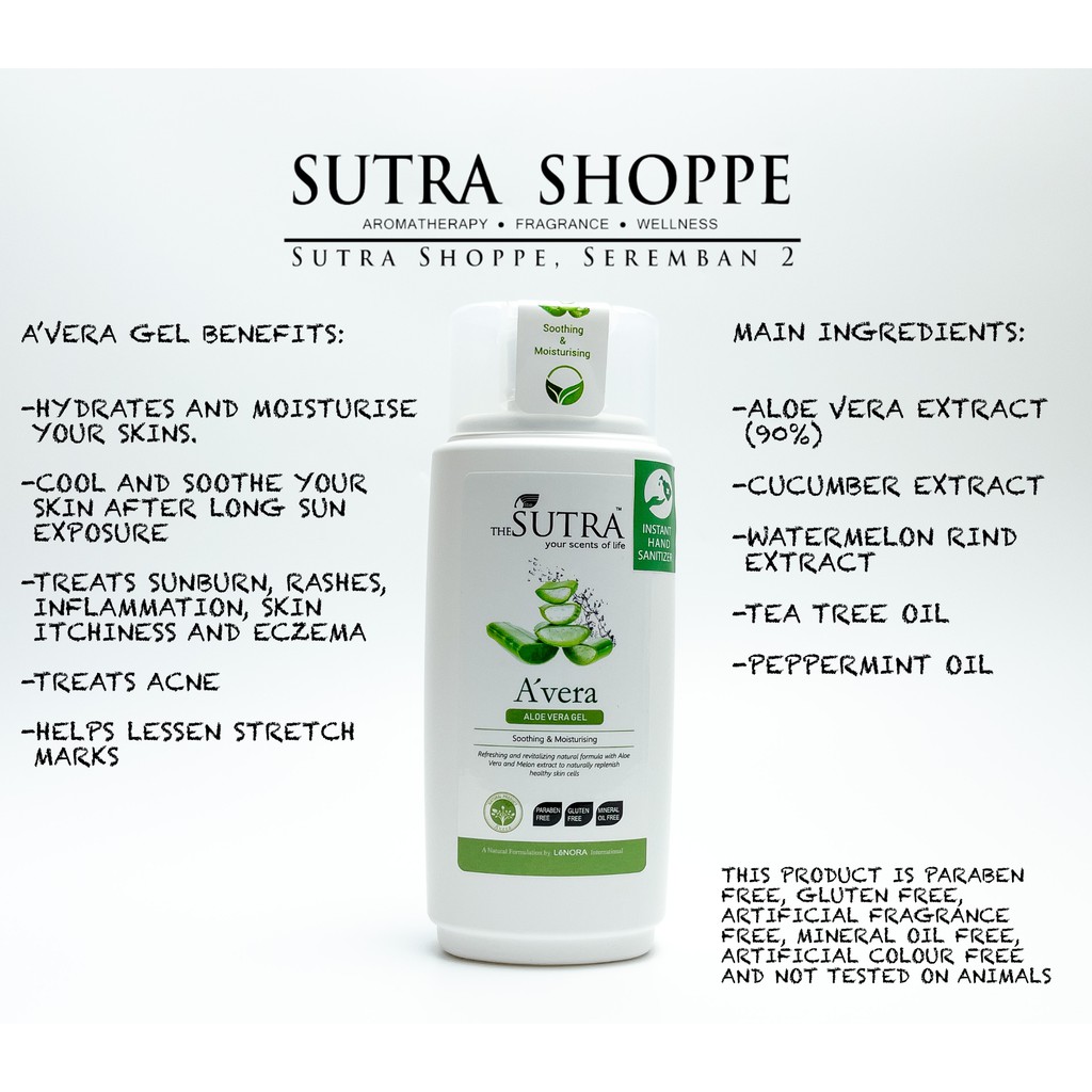 SUTRA AVERA SERIES-ALOE VERA GEL 250ml | Shopee Malaysia