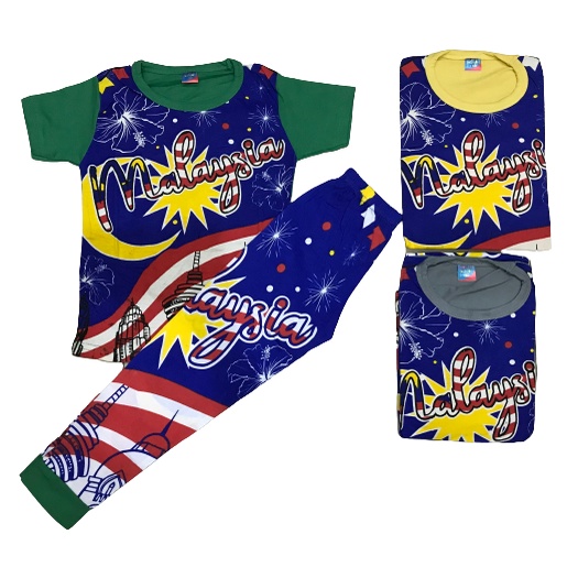 Pyjamas cotton merdeka @ malaysia saiz kecil dan besar | Shopee Malaysia