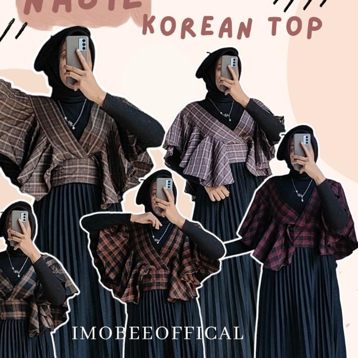 Run NABIL KOREAN TOP// VEST RUFFLE KOREA TARTAN// VEST KOREA VIRAL Tie ...