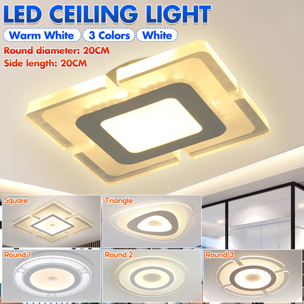 20cm Modern Acrylic LED Ceiling Light Home Lamp Living Room Bedroom ...