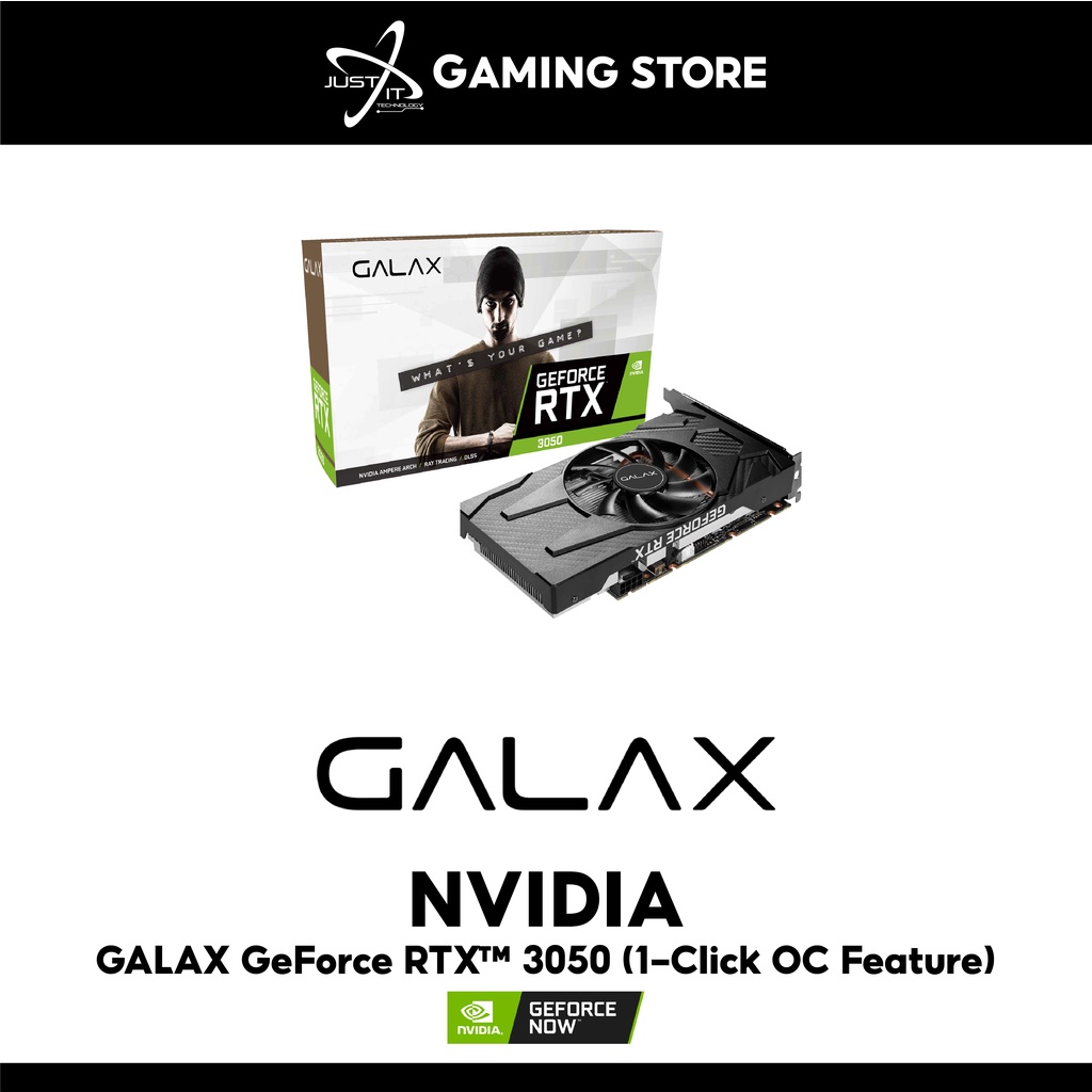 GALAX RTX3050 1CLICK OC 8GB DDR6 128BIT VGA CARD ( GL/VG-N351CO8G ...