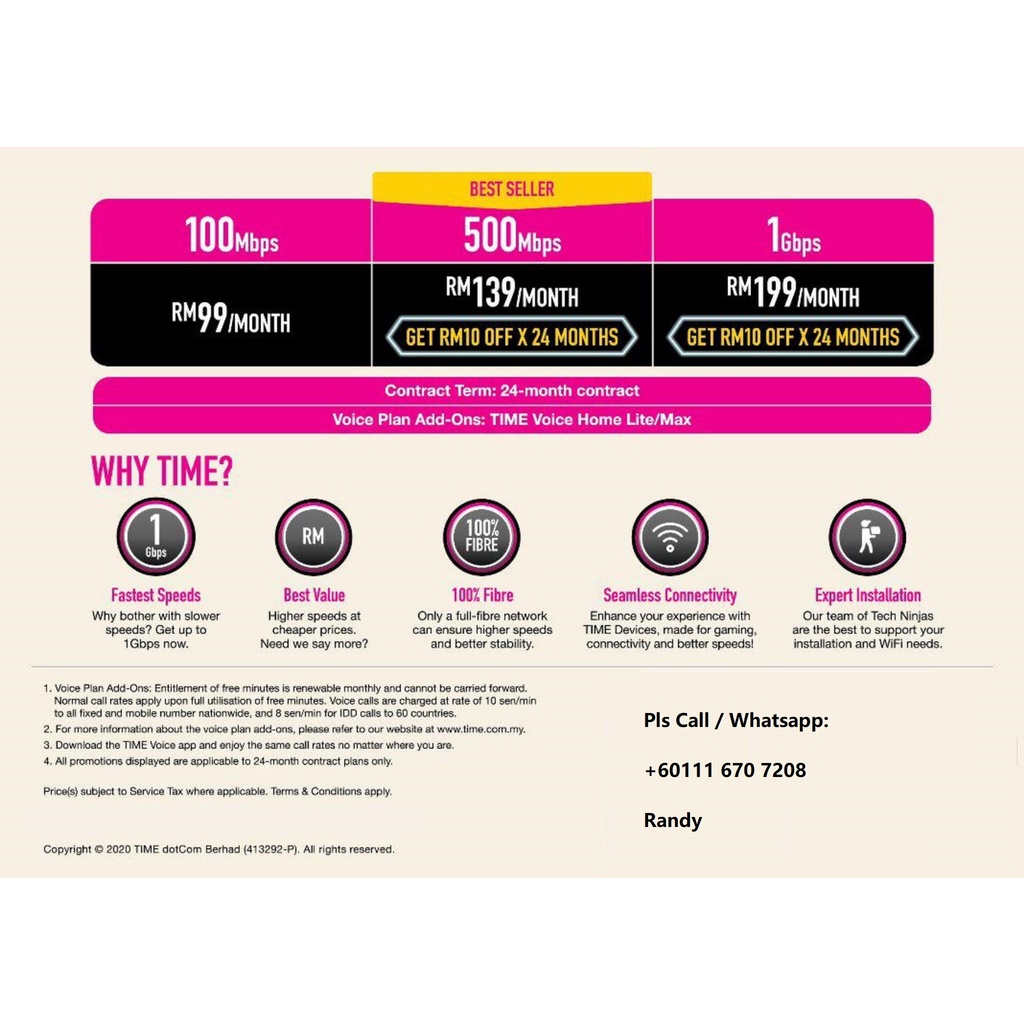 TIME Internet Broadband Home Fibre Unlimited High Speed | Shopee Malaysia