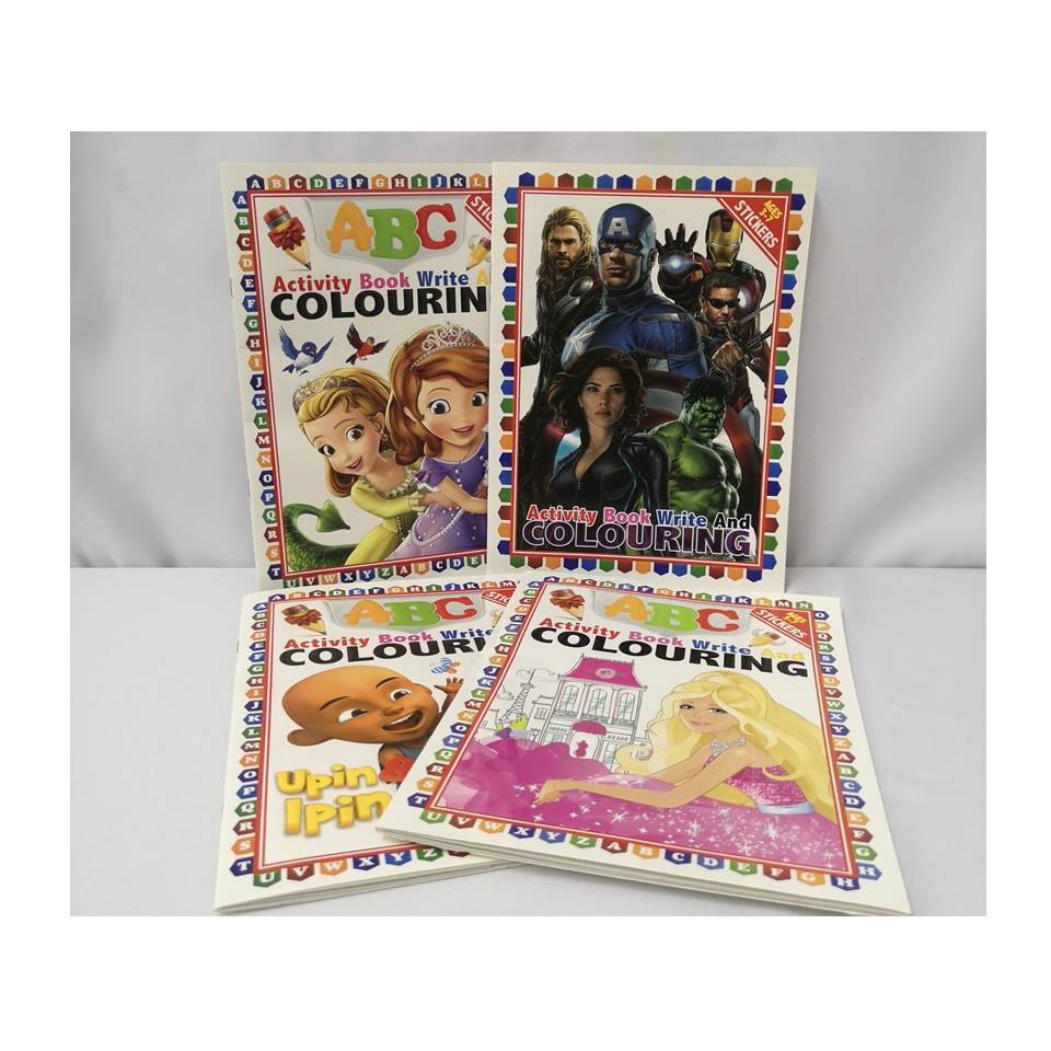 Kid cartoon stickers activity & coloring book / coloring book ...