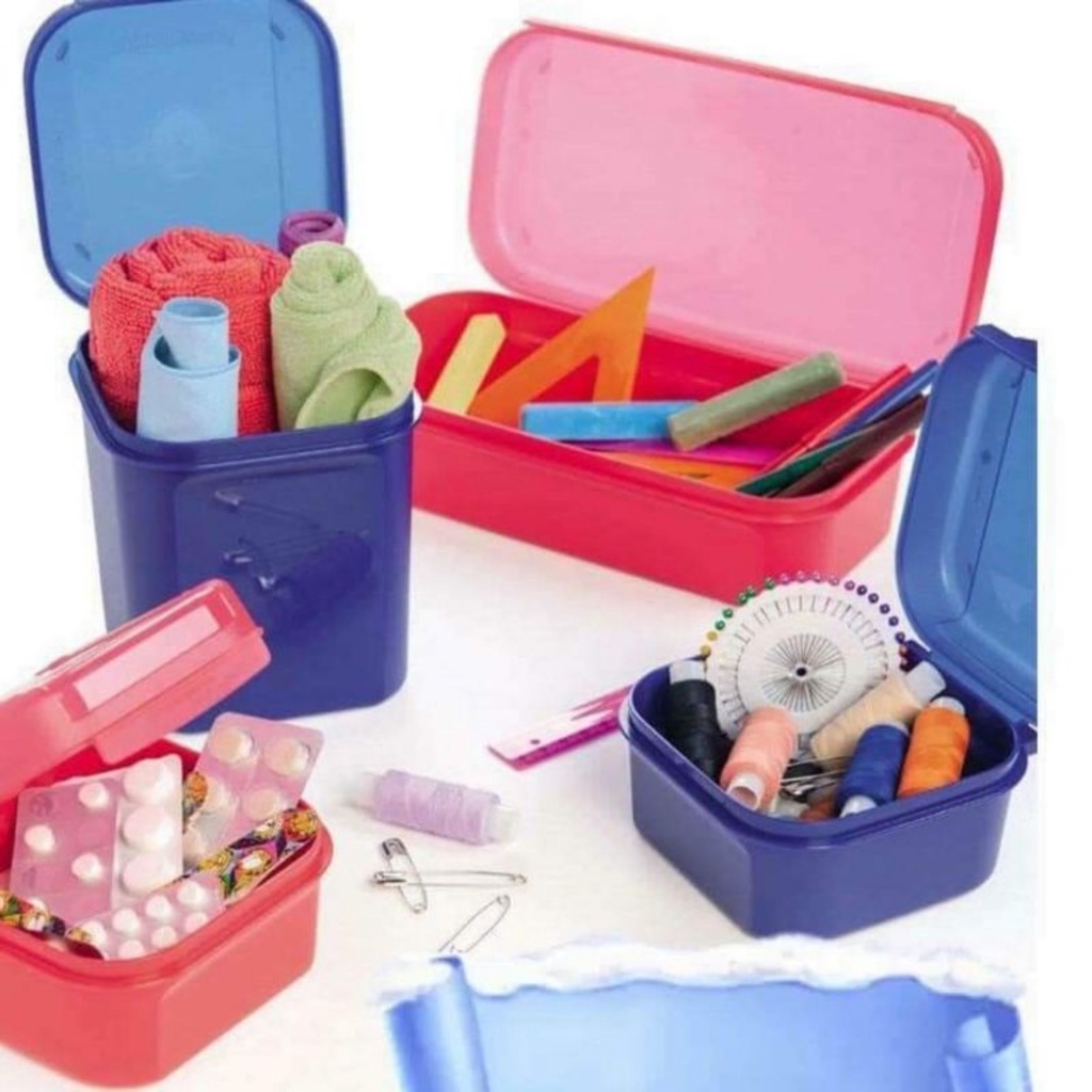 8 jns: Tupperware Handy Signature Line Rectangular 980ml/450ml Mini ...