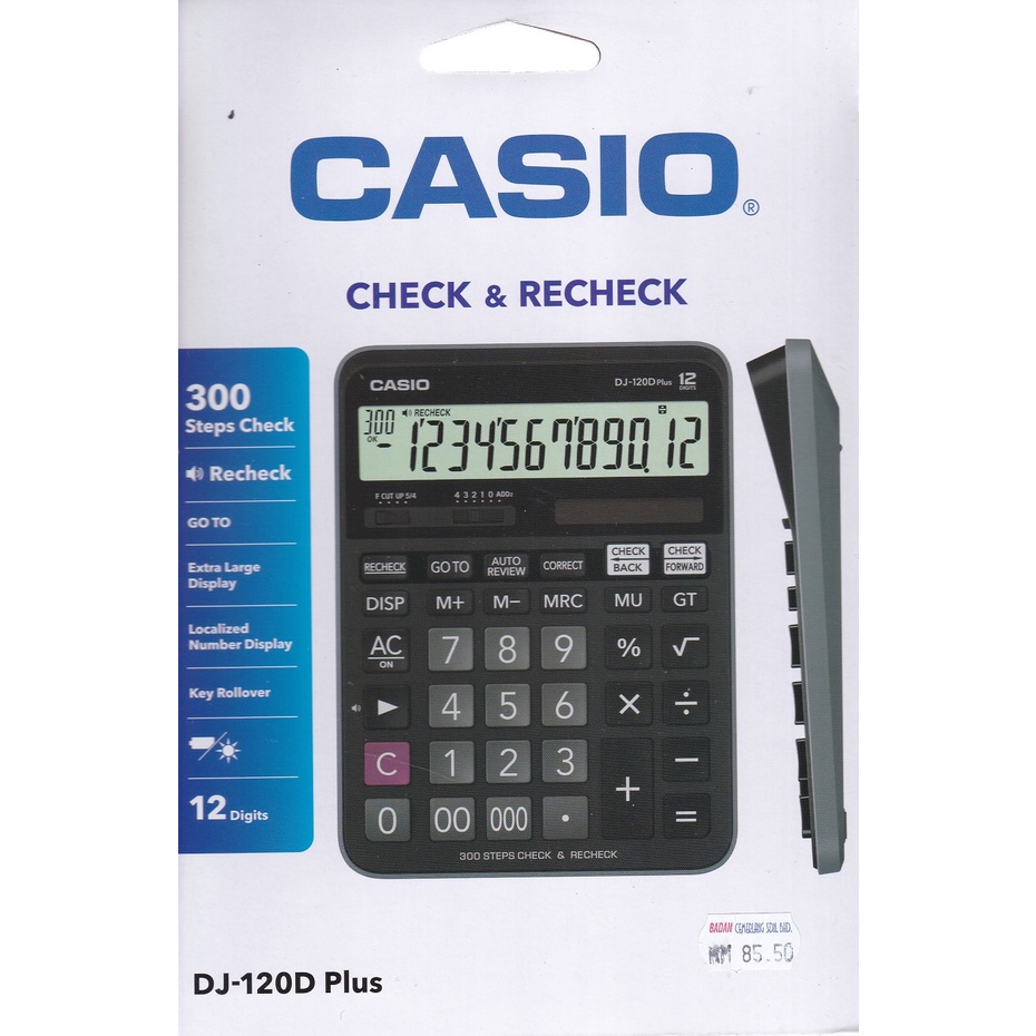 Casio Calculator DJ-120D Plus (Check & Recheck) | Shopee Malaysia