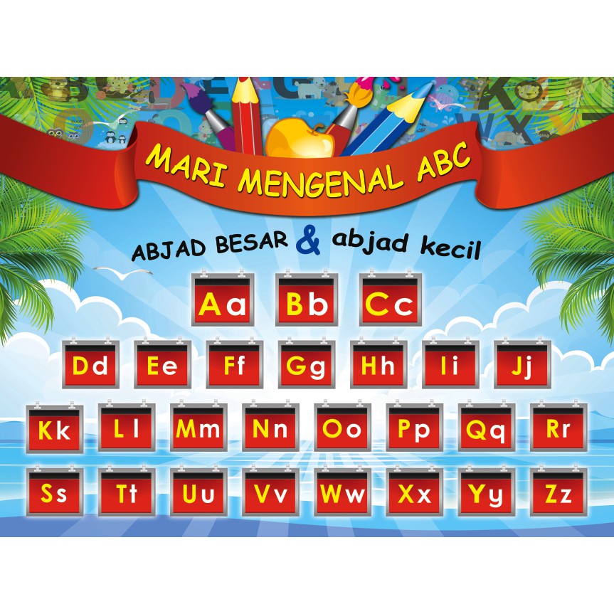 BANNER MENGENAL ABC kecil & BESAR | Shopee Malaysia