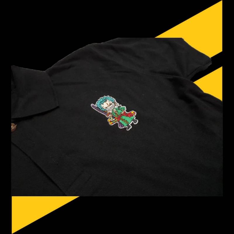 ZORO ONE PIECE BLACK POLO T-SHIRT ADULT SIZE | Shopee Malaysia