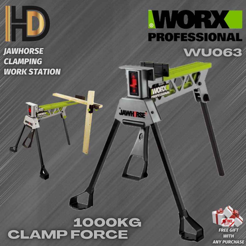 WORX WU063 JAWHORSE 940MM Portable Clamping Workstation / Clamping ...