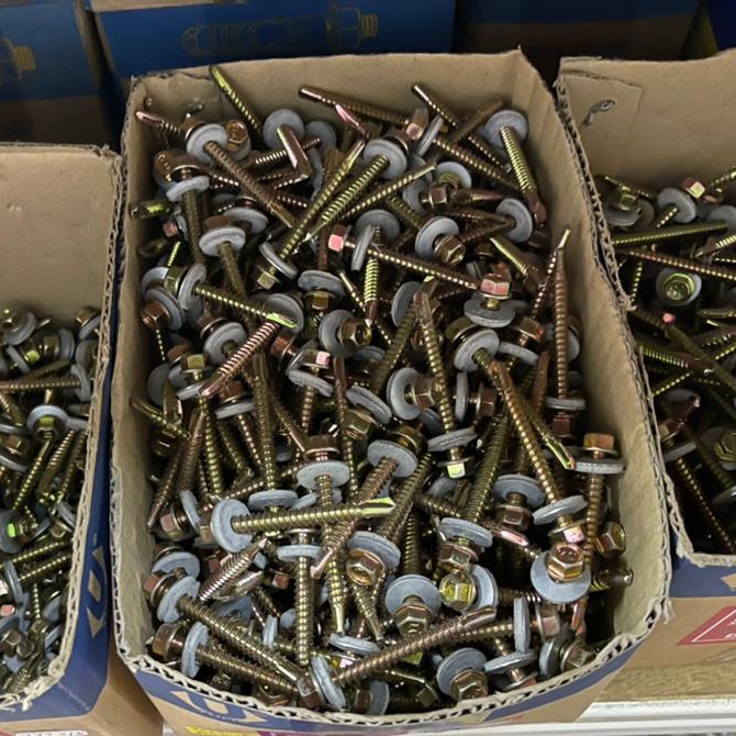 DS-HW Self Drilling Screw With Washer Awning Screw / Roofing Awning ...