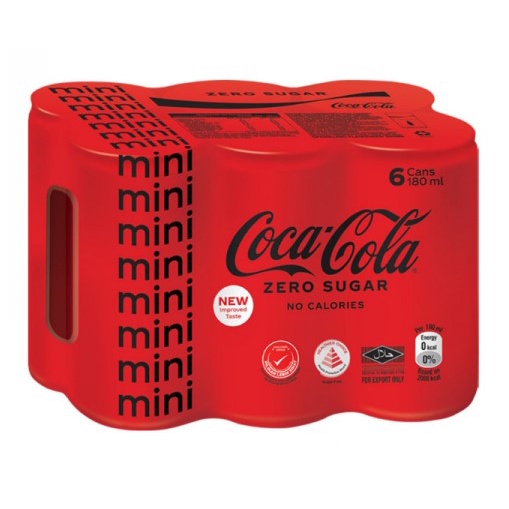 Coca-Cola Mini Zero Sugar 6 x 180ml | Shopee Malaysia