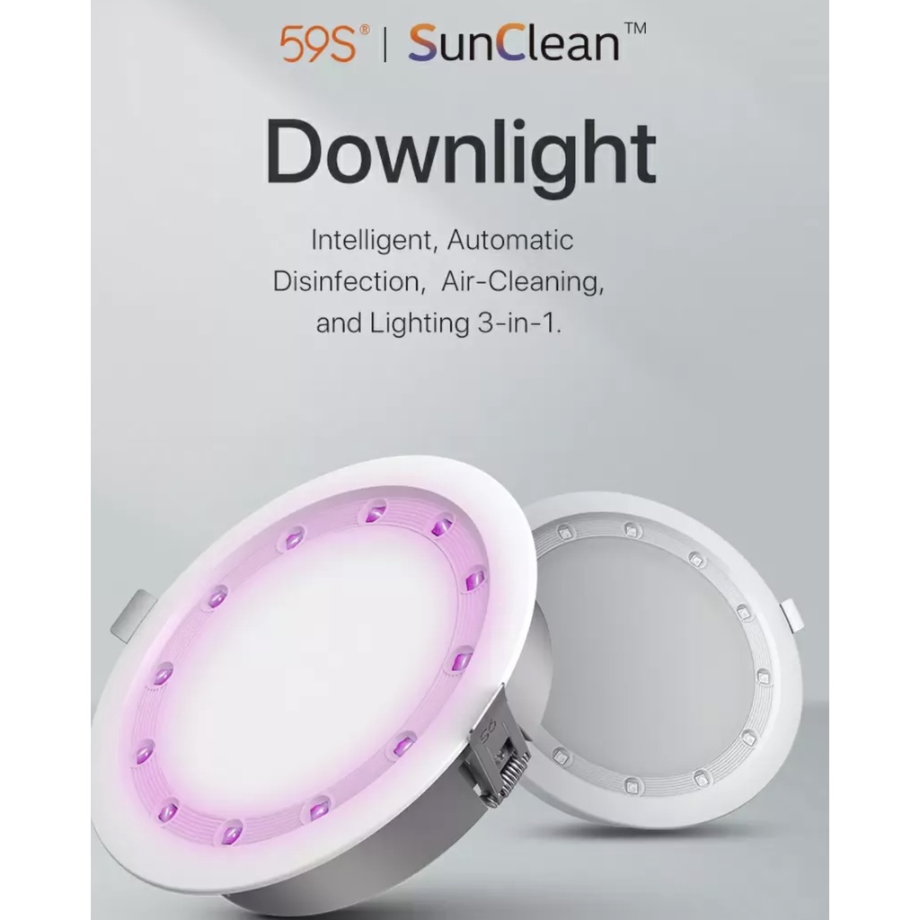SunClean UVC LED Downlight Premium Series with Radar Sensor Lampu ...
