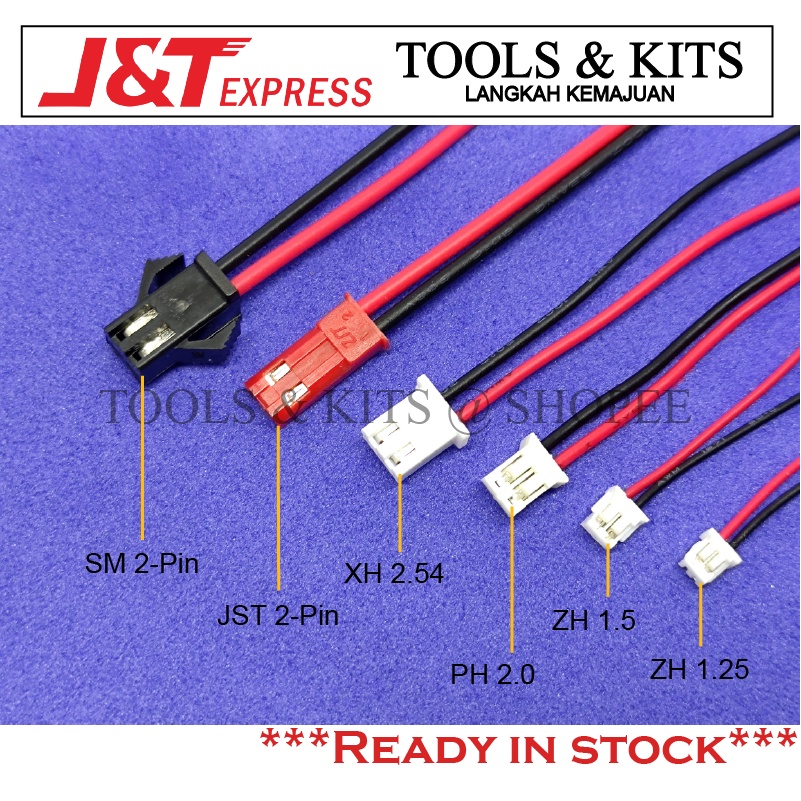 2-Pin Socket for Lipo Battery SM/JST/XH2.54mm/PH2.0mm/ZH1.5mm/ZH1.25mm ...