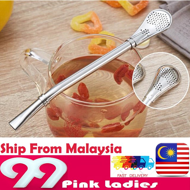 Washable Reusable Drinking Straw with Filter Bar accessories Flower Tea ...