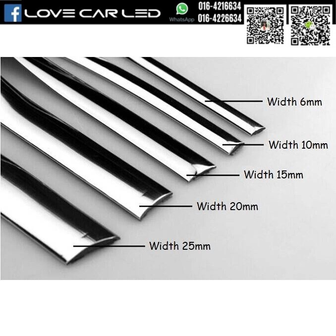 1ROLL 6MM X 15METER Chrome Decor Strip Moulding Trim Car Body Windows ...