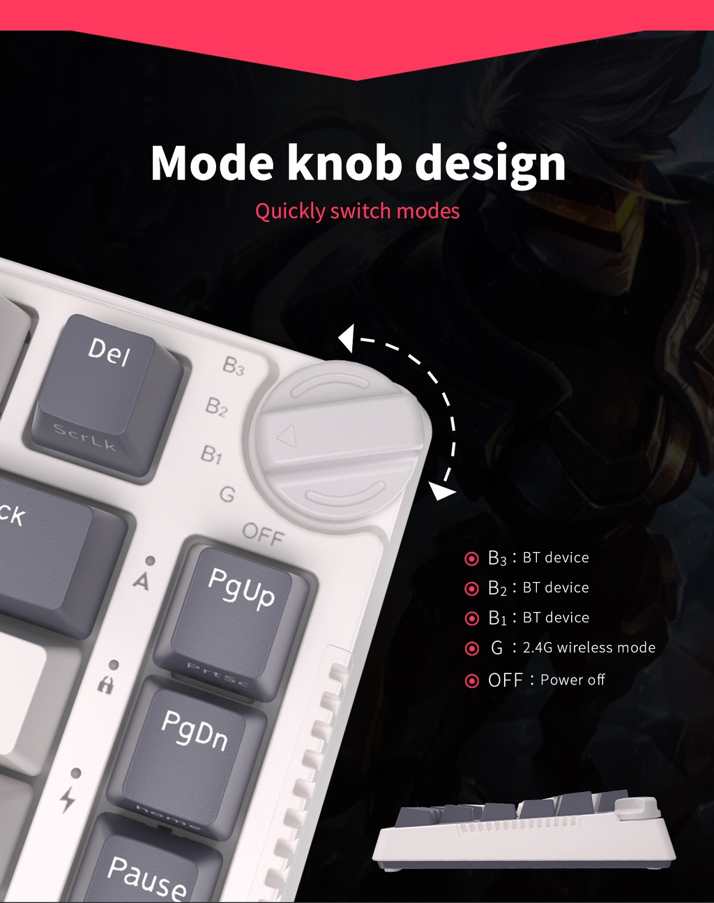 RK H81 RK Royal Kludge 81 Key Gasket Structure Tri-mode RGB Wired ...