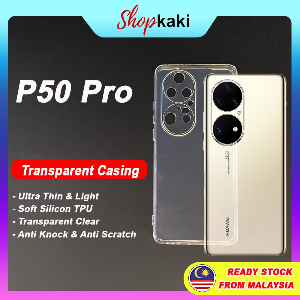 Shopkaki Huawei P50 Pro Transparent Casing Clear Case P50Pro Cover ...