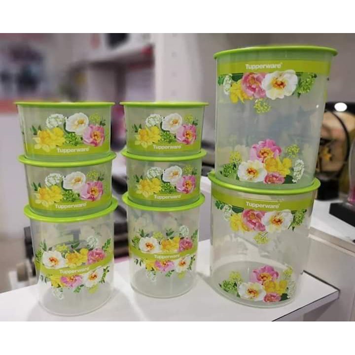 Tupperware Green Flora Raya One Touch OT Air Tight Container Bekas Kedap Udara | Shopee Malaysia
