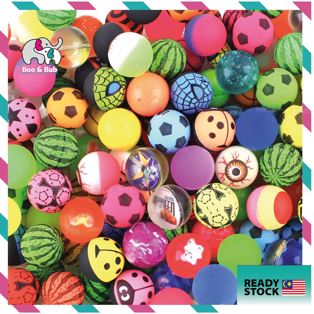 🔥25mm🔥Boo&Bub Mixed Bouncy Ball | Solid Floating Funny Bouncing Child ...