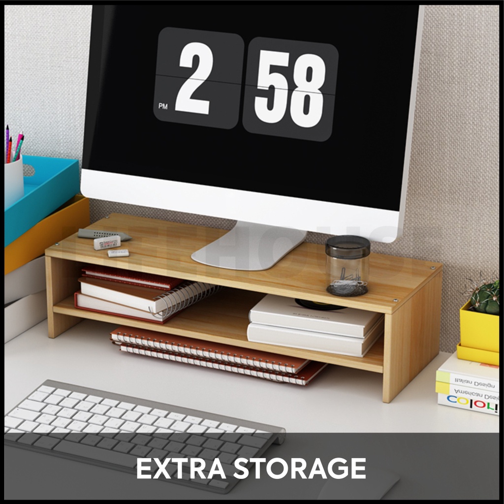 Computer Monitor Screen Shelf Desktop Keyboard Rack Storage Tray ...