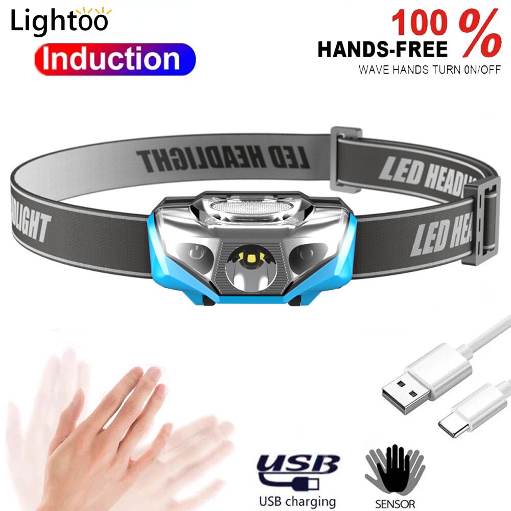 Mini LED Headlamp Rechargeable LED Headlight Body Motion Headlight ...