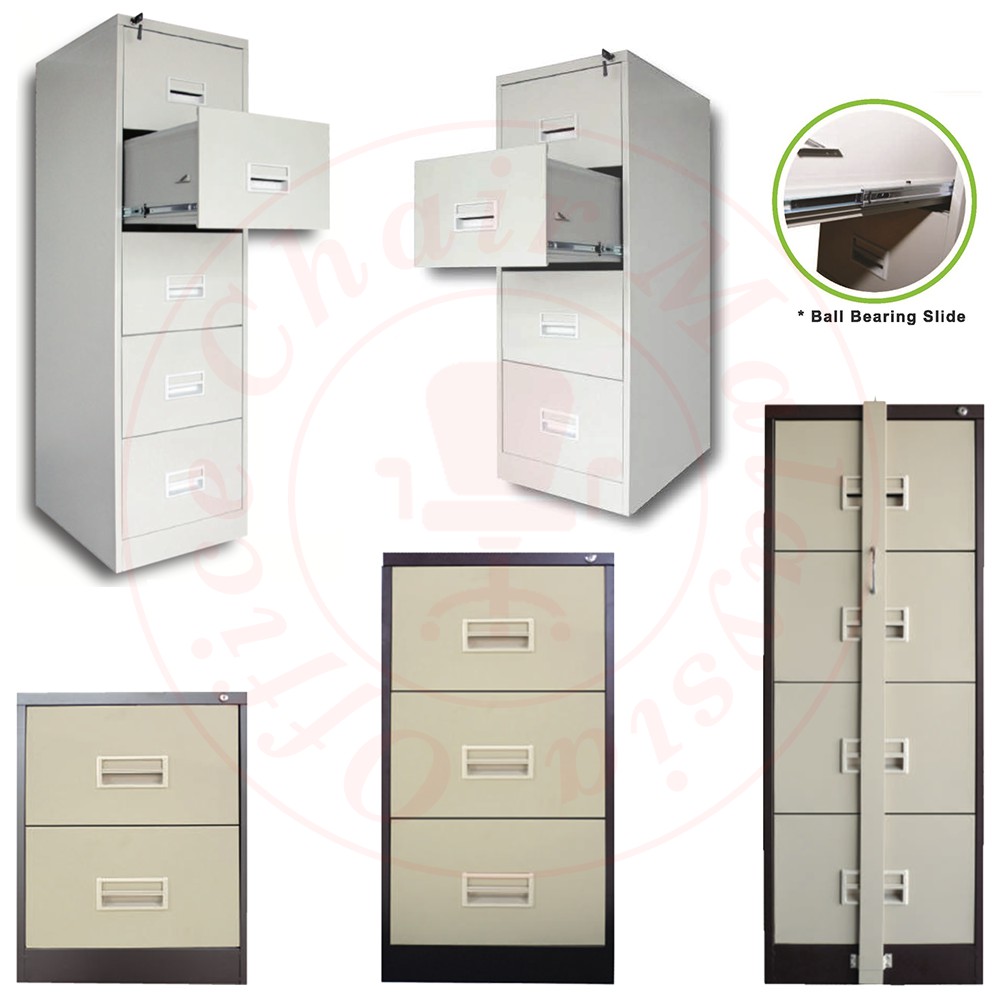 Steel Filing Cabinet 2/3/4/5 Drawers - Office Cabinet S106 | Shopee ...