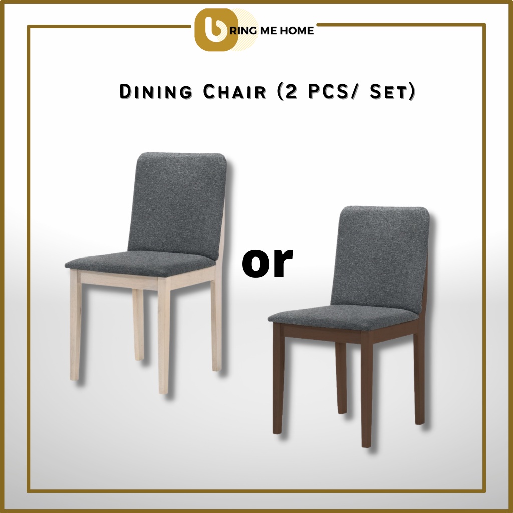 [SET OF 2] OLIVE Solid Wood Dining Chair Nordic Chair Dining Table ...