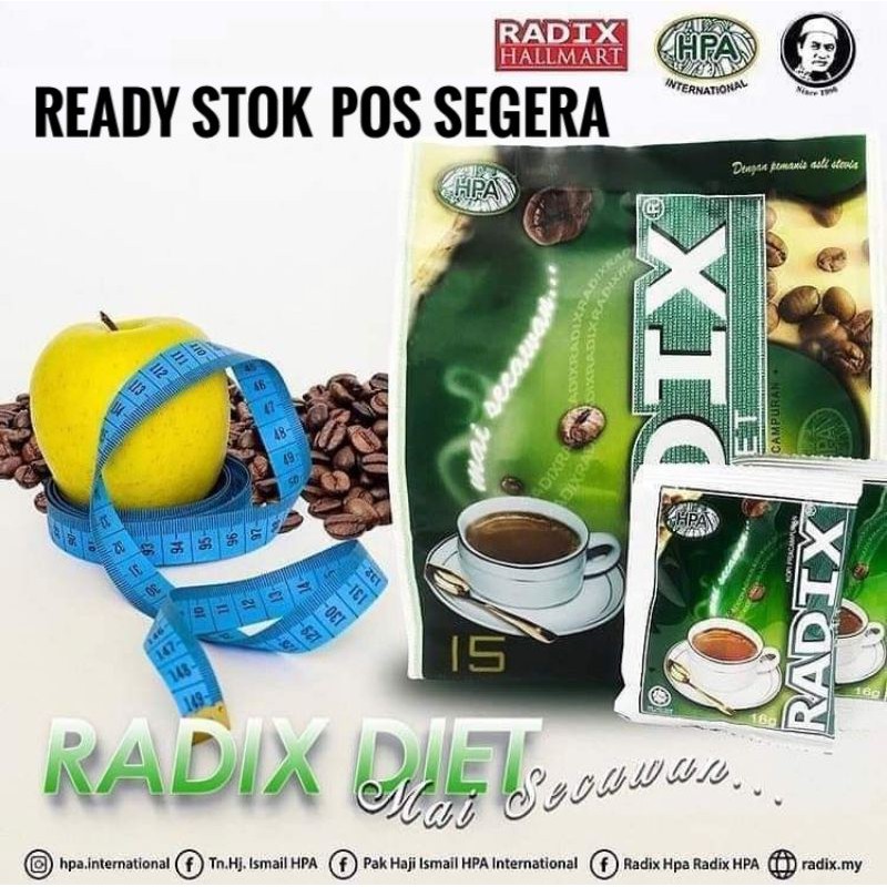 kopi radix diet 100% original hpa | Shopee Malaysia