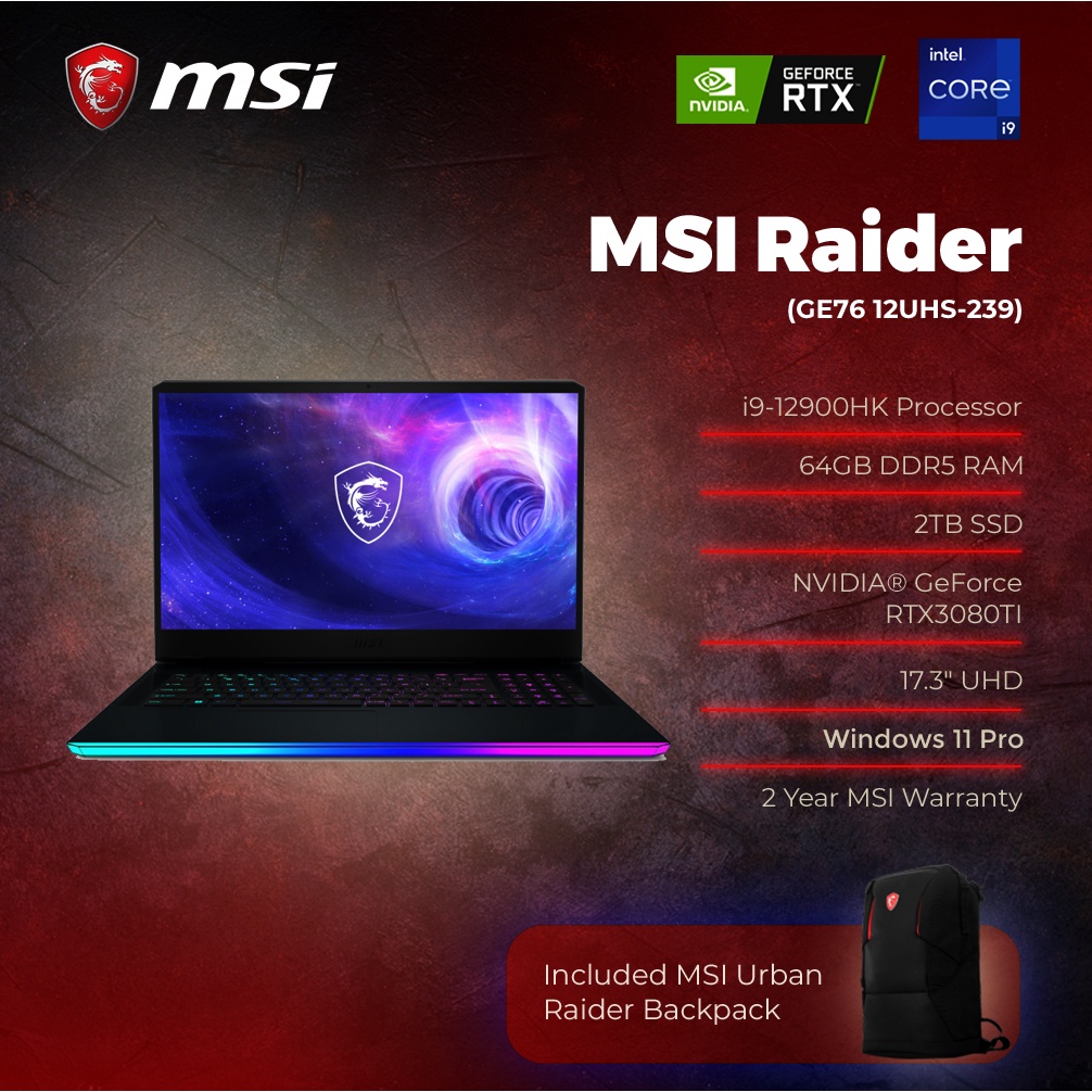 MSI Raider GE76 Price in Malaysia & Specs - RM18999 | TechNave