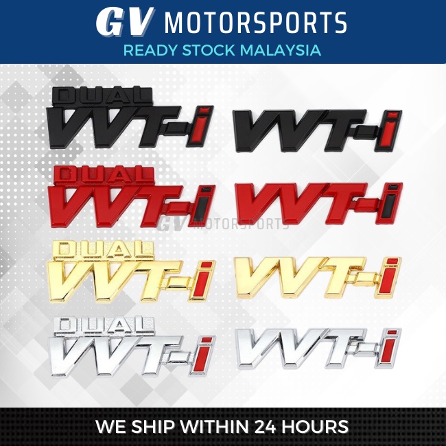 READY STOCK Car Sticker Emblem Badge Decals for TOYOTA Dual VVT-i VVTI ...