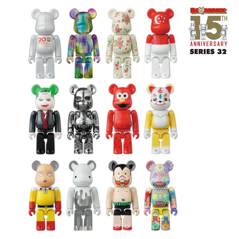 100% Bearbrick Series 32 Be@rbrick S32 Cookie Monster Elmo Joker DC ...