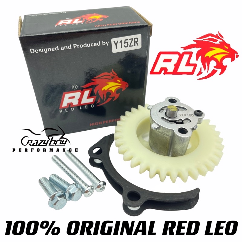 RED LEO 100% ORIGINAL SUPER PRO RACING OIL PUMP Y15ZR V1 V2 Y16ZR LC135 WAVE 125 W125 RACING ...