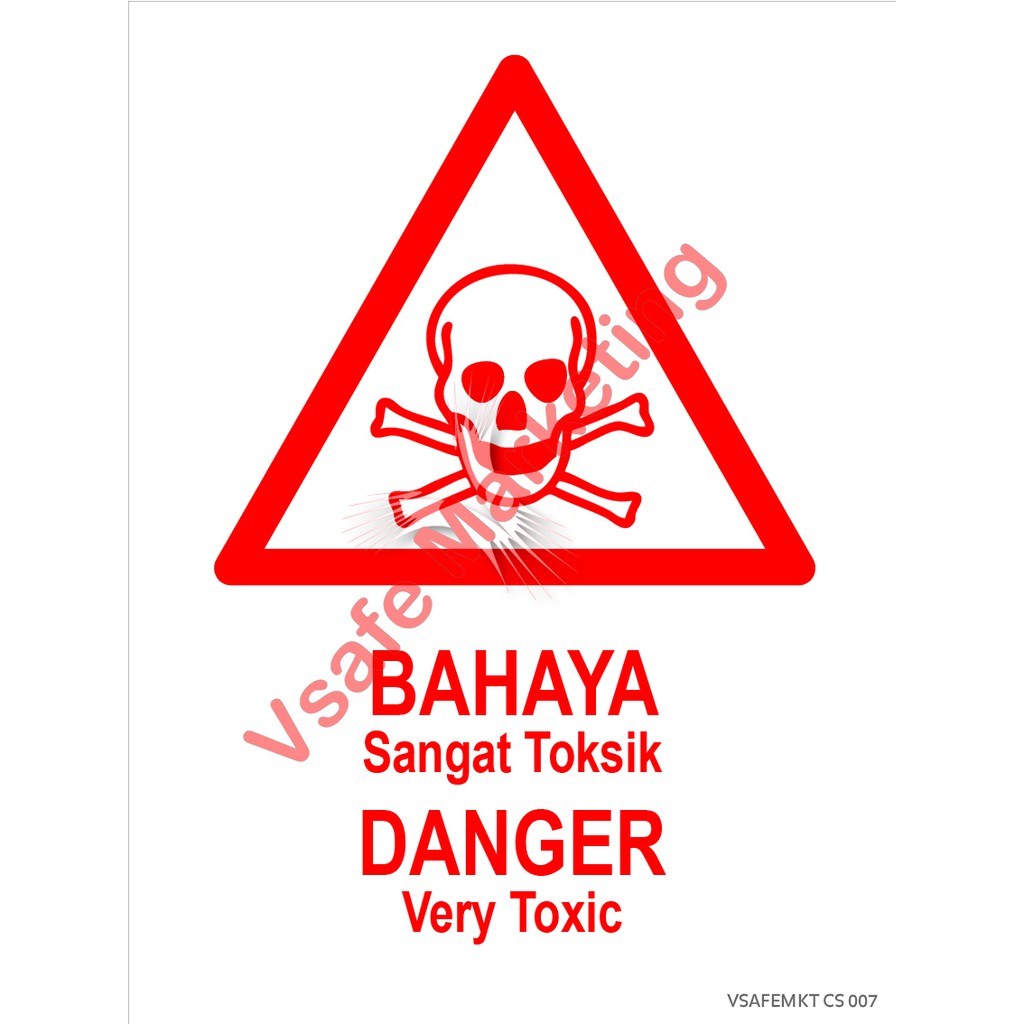VSAFEMKT CS007 Flammable Hazard Signage Scheduled waste sticker ...