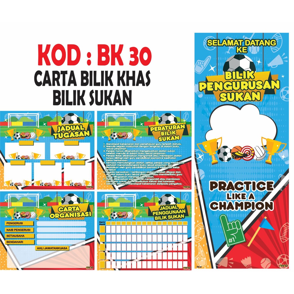 **FREE BUNTING** BANNER TEBAL HIASAN BILIK SUKAN | Shopee Malaysia