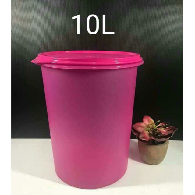 Tupperware Tall Canister Pink 10L | Shopee Malaysia