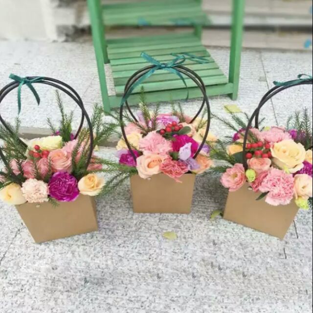 Kotak Bakul Bunga Hadiah / Flower gift basket / Box flower boxes gift ...