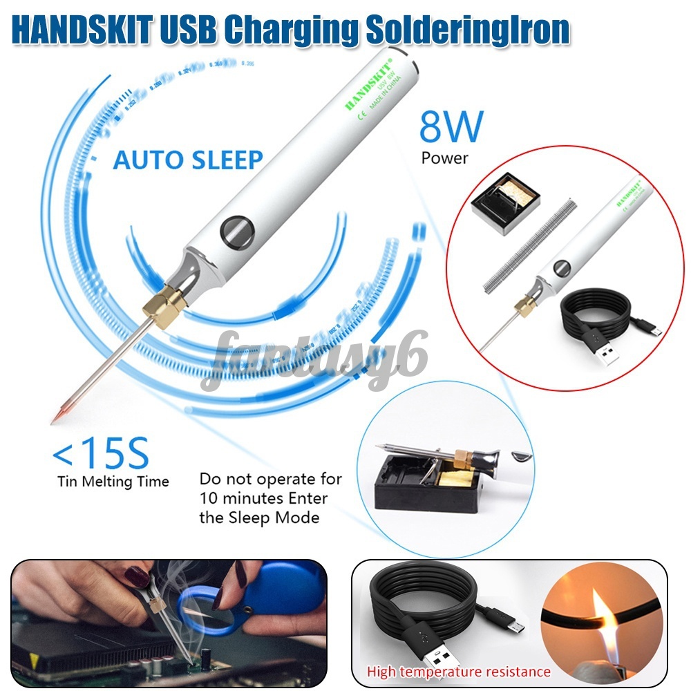 Iron Charging Soldering USB 5V 8W Adjustable Temperature Electric ...