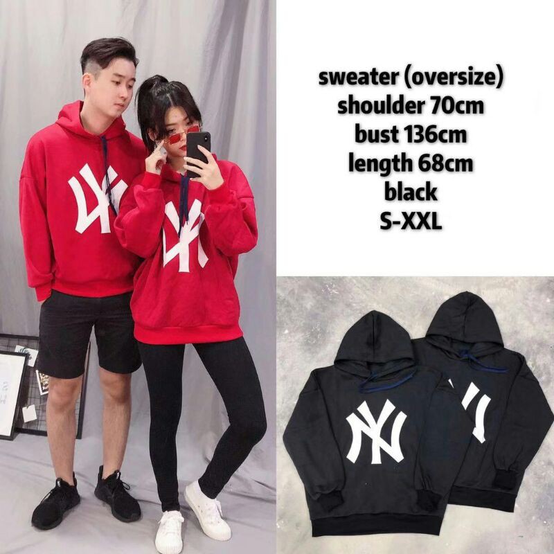 sweater hoodie unisex (oversize) | Shopee Malaysia