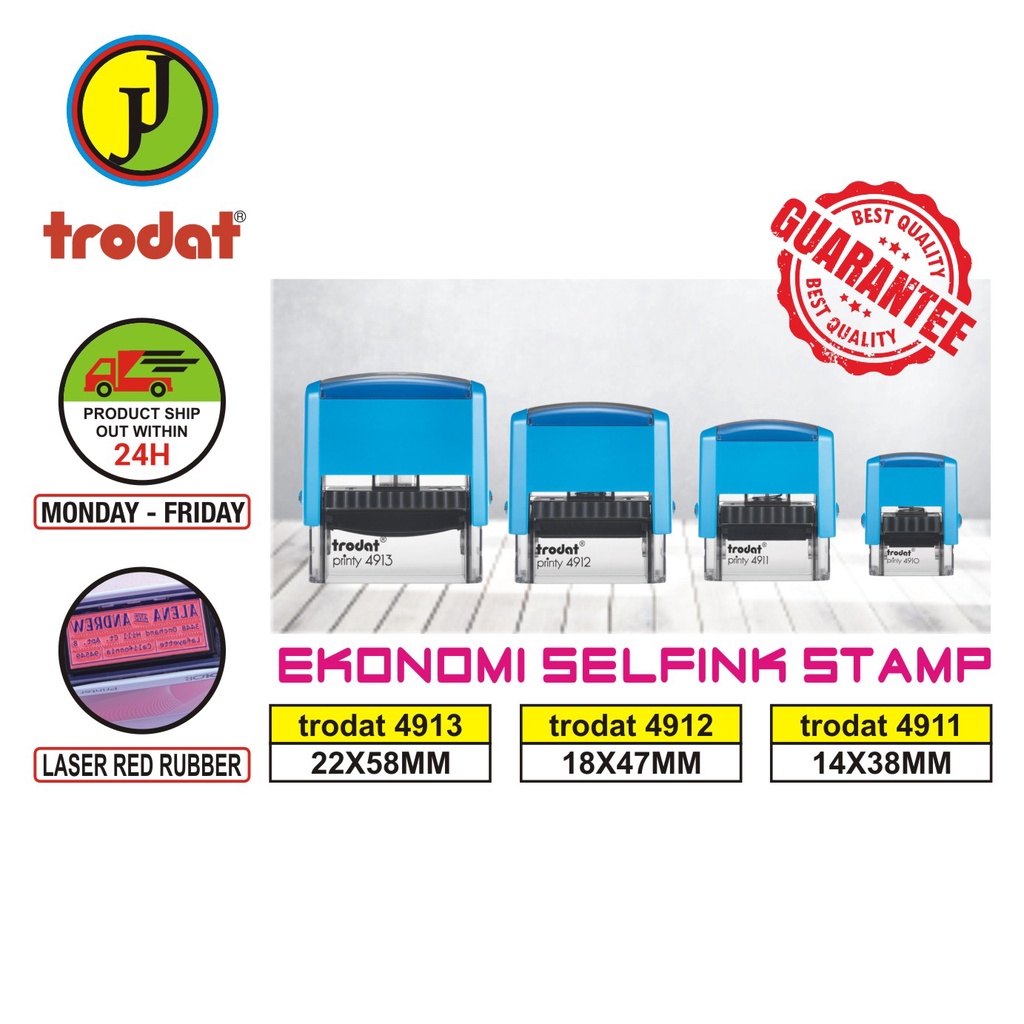 Trodat Cop Nama Stamp Chop Nama Rubber Stamp Name Stamp Chop Self Ink ...