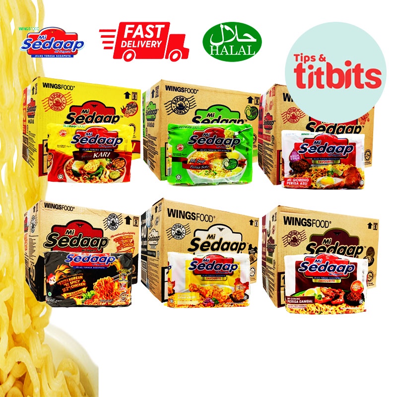 (Mi Sedap Mee Sedaap) Mi Segera Per Kotak Original Teste Instant Noodle ...