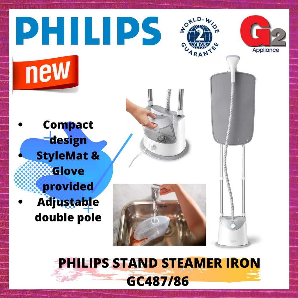 Philips GC487/86 Easy Touch Stand Steamer - Philips malaysia | Shopee ...