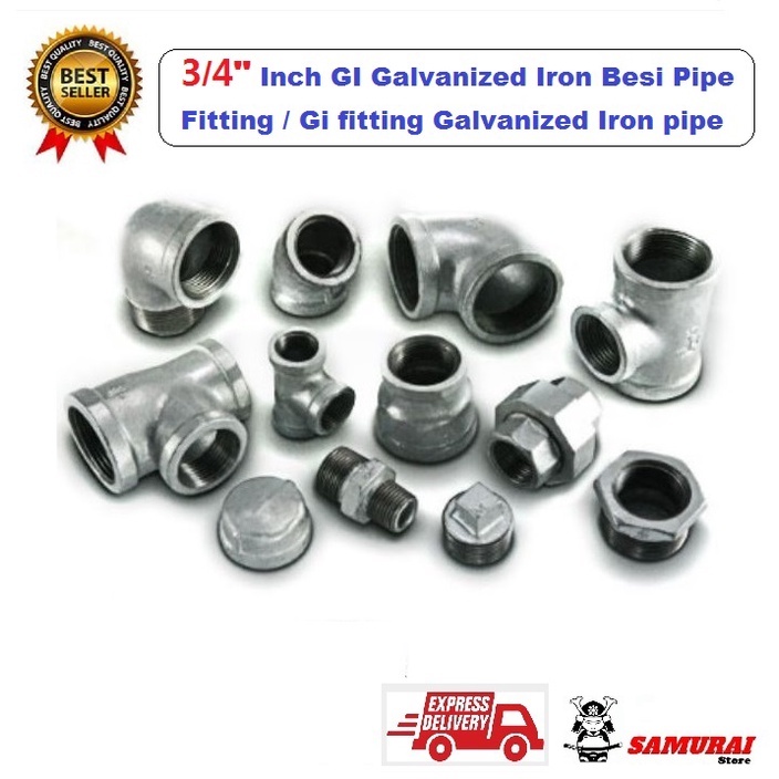 3/4" Inch GI Galvanized Iron Besi Pipe Fitting / Gi fitting Galvanized ...