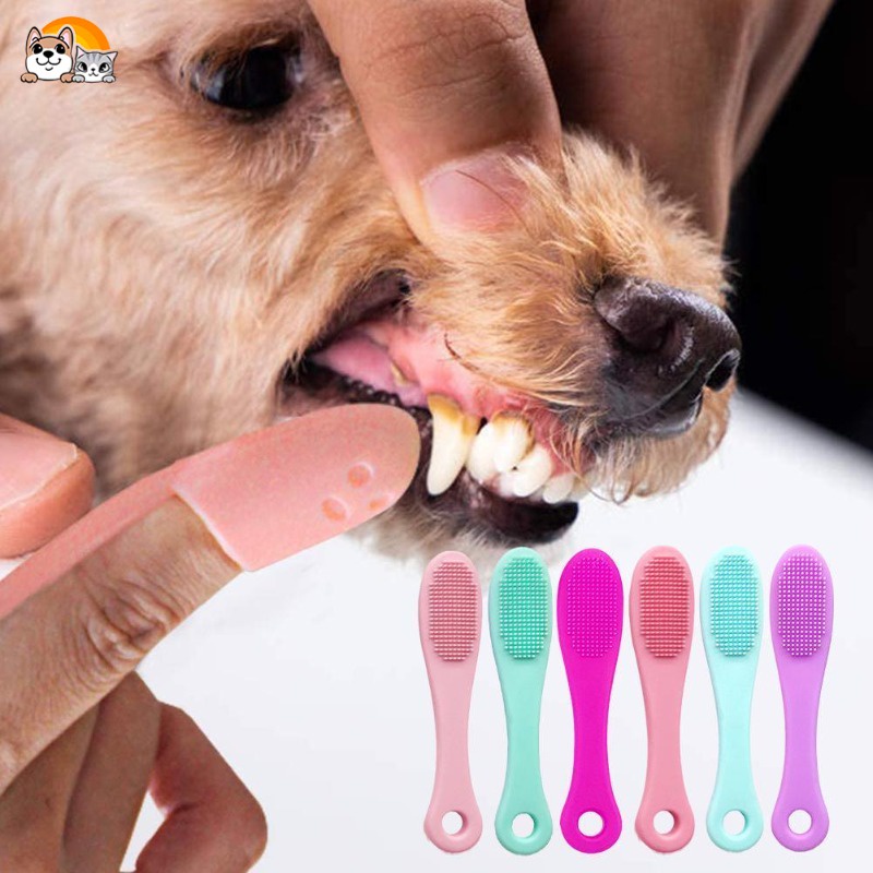Dog Toothbrush Mouth Cleaning Care Pet Supplies Dog Cat Finger ...