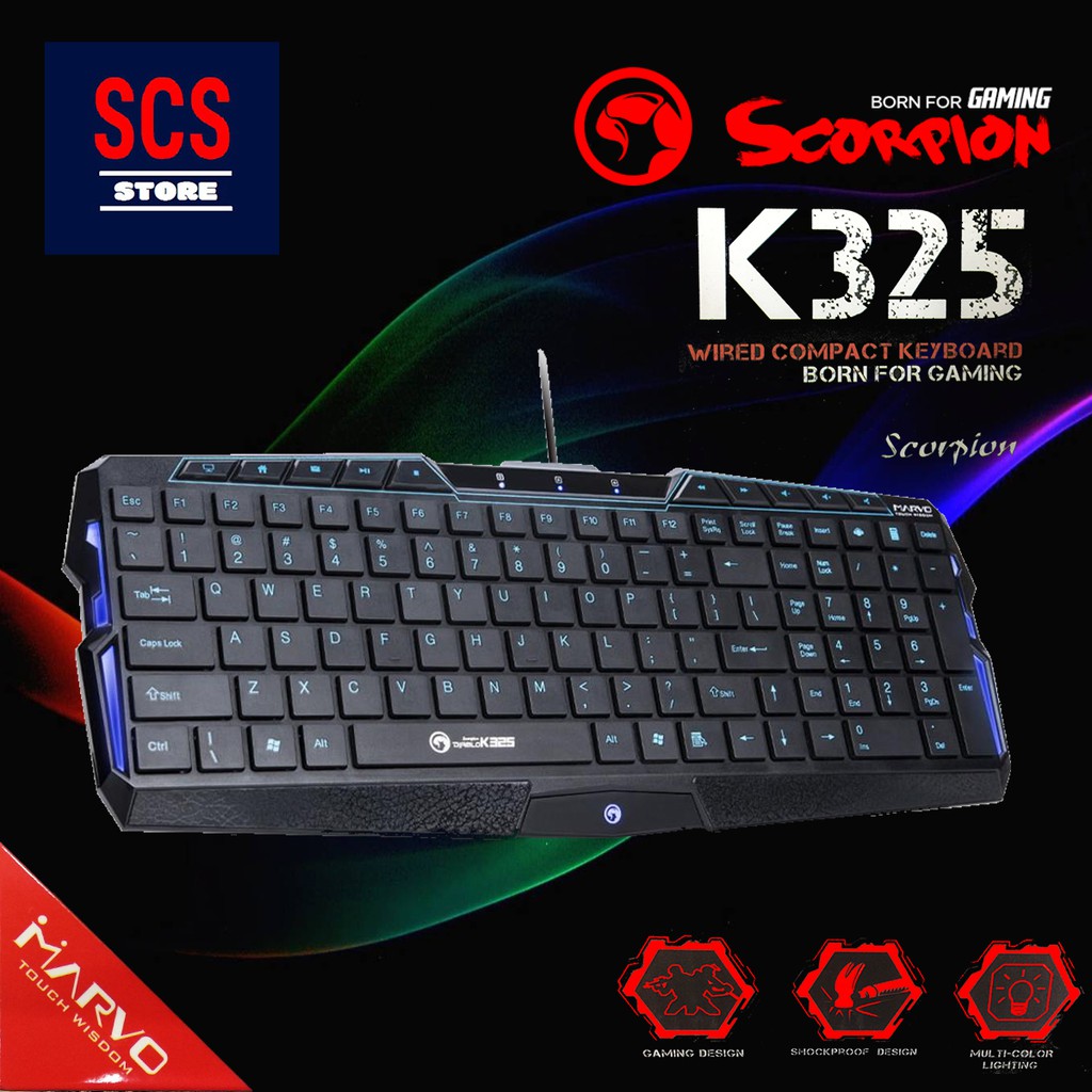 MARVO K325 SCORPION GAMING KEYBOARD | Shopee Malaysia