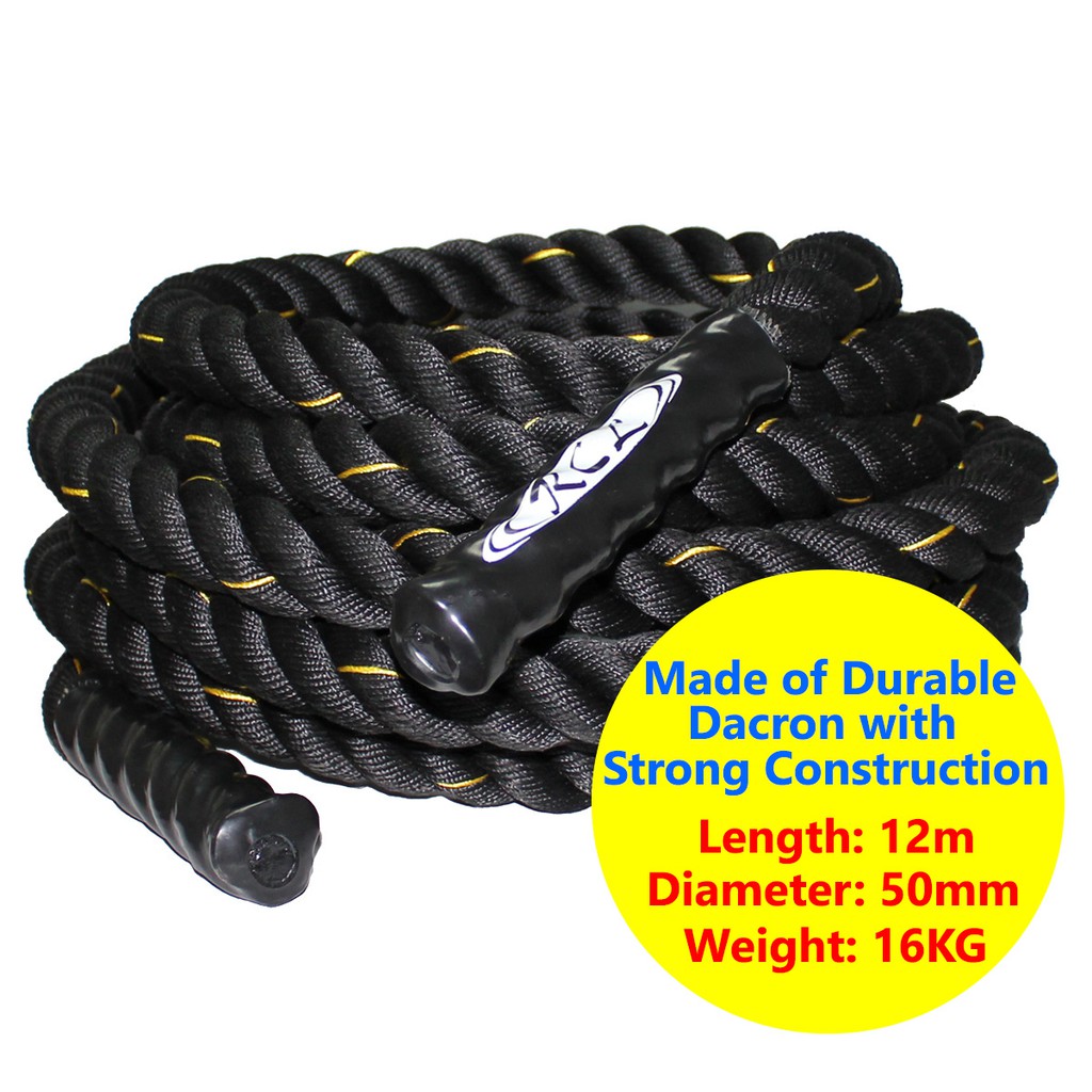 RCL Battle Rope (50mm x 12m) (16KG) BTR2040 for Sport Weight Gym ...