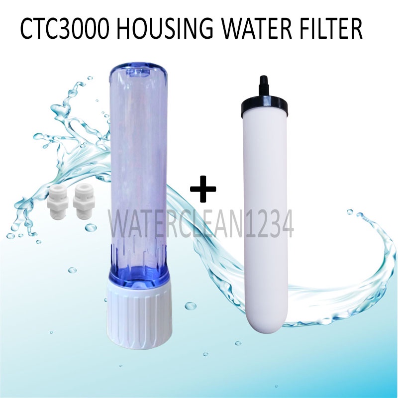 CTC 3000/CTC 1000 Super Slim Ceramic Water Filter Housing + 10" Std ...