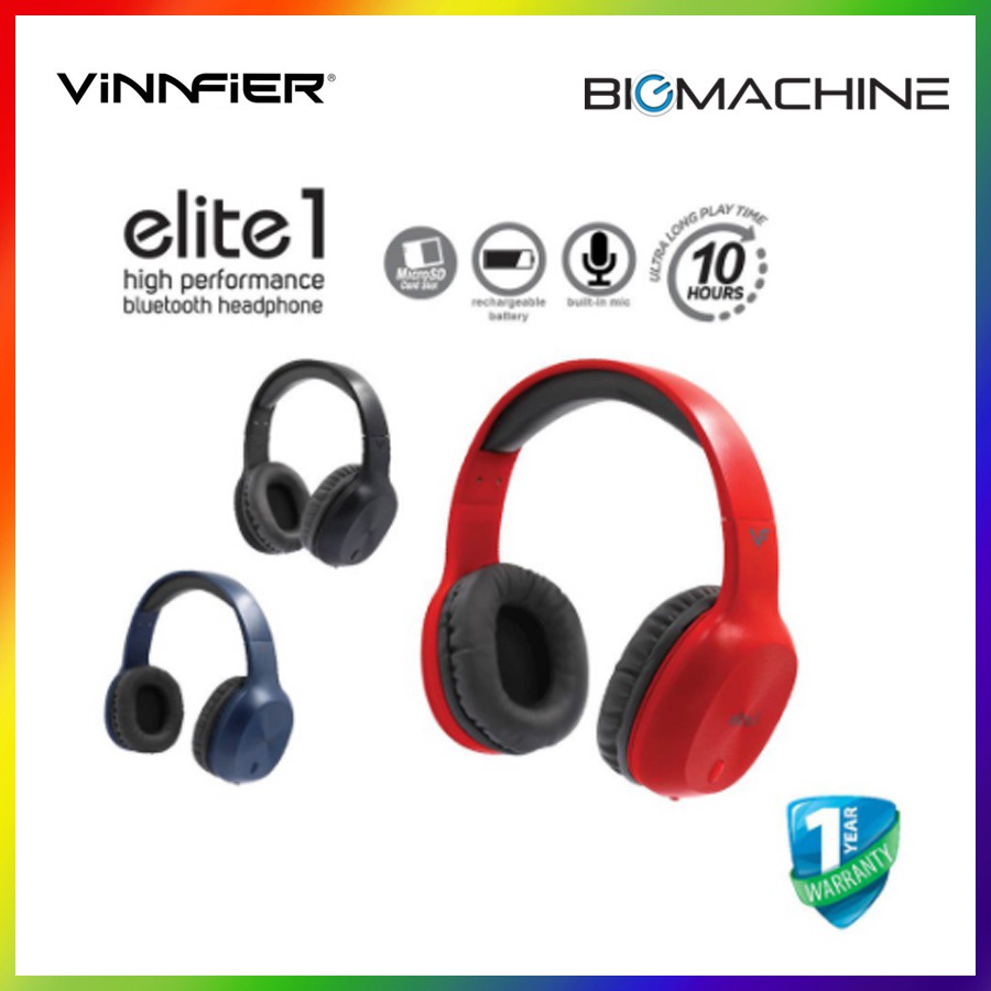 Vinnfier Elite 1 Wireless Bluetooth Headphones With Mic For Smartphones ...
