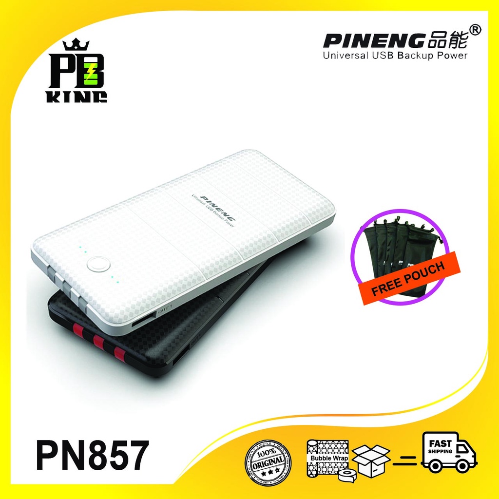 Pineng PN-857 Powerbank 10000 mAh, build in cable micro, type c and ...