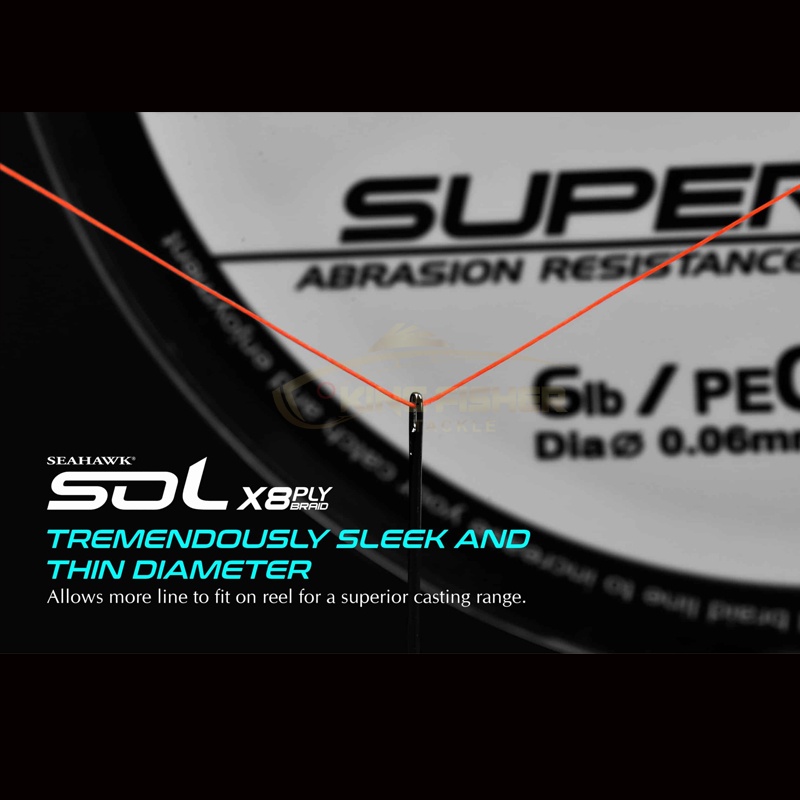 KFT SEAHAWK SOL X8 8X Braided Lines Line 500M Fishing Benang Pancing ...