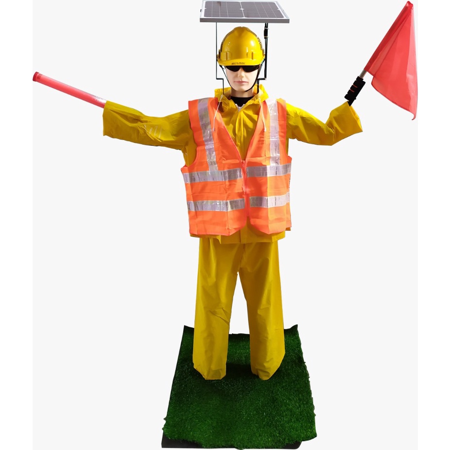 Solar Flagman/ Robot Traffic Road Safety Mannequin (Solar Type ...